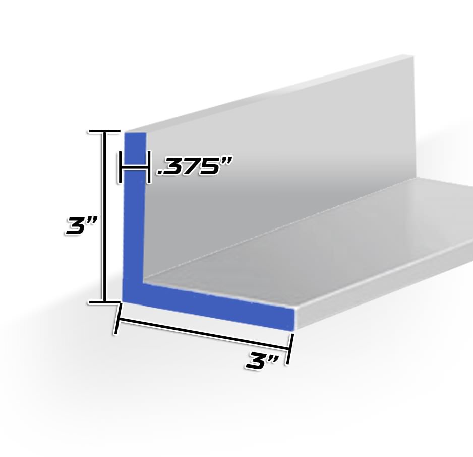 3" X 3" X 3/8" Angle - 20ft | Wheeler Metals