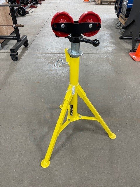 TALL FIXED JACK STAND/ROLLER HEAD YELLOW | Wheeler Metals