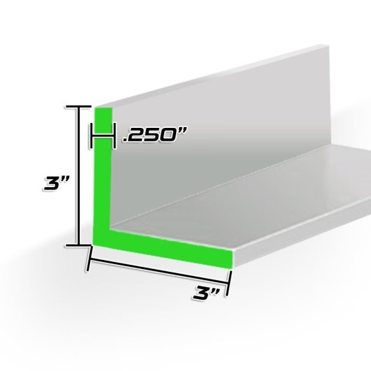 3" X 3" X 1/4" Angle - 20ft | Wheeler Metals